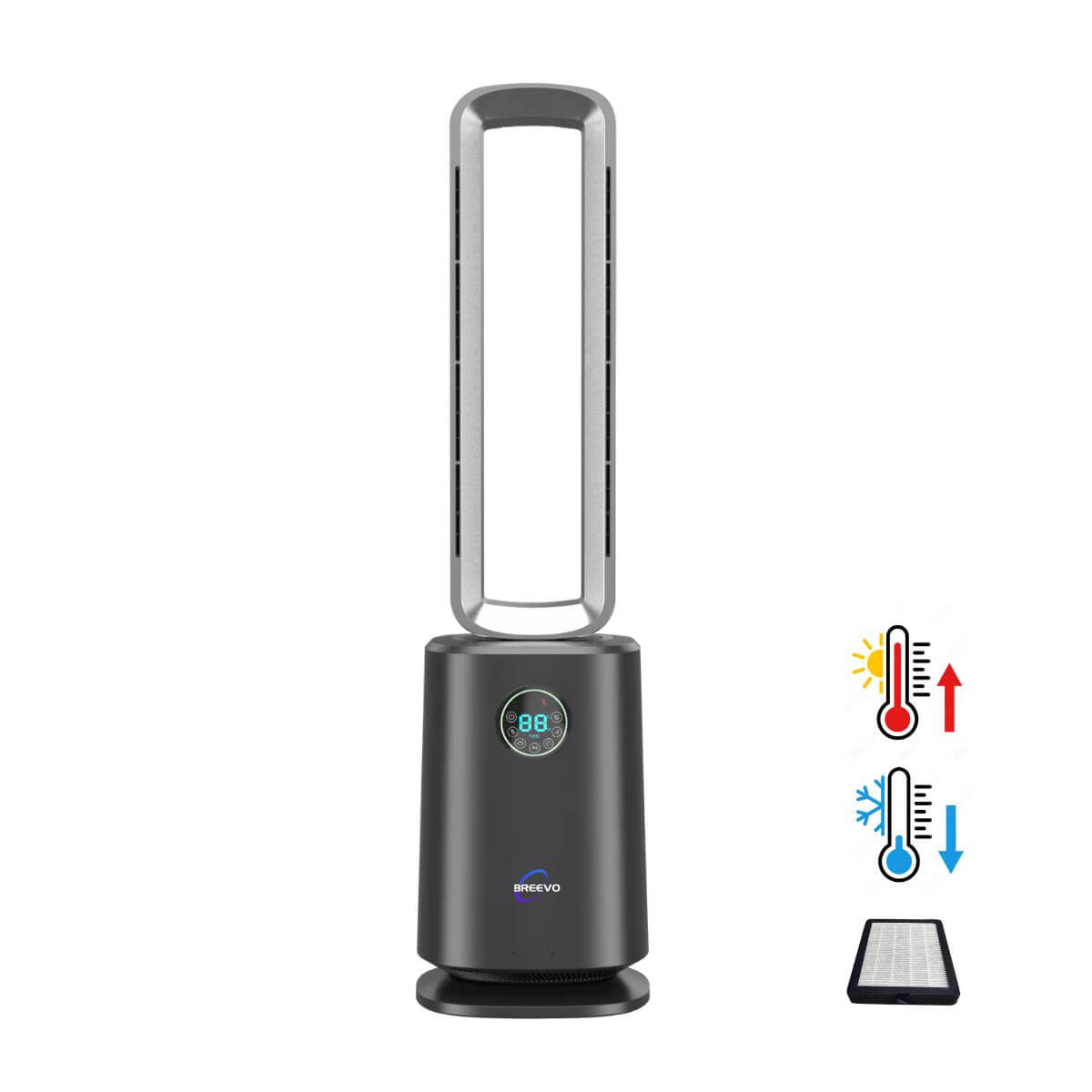 Breevo Air Purifier Fan - Bladeless Heating and Cooling Fan Heater Combo NZ
